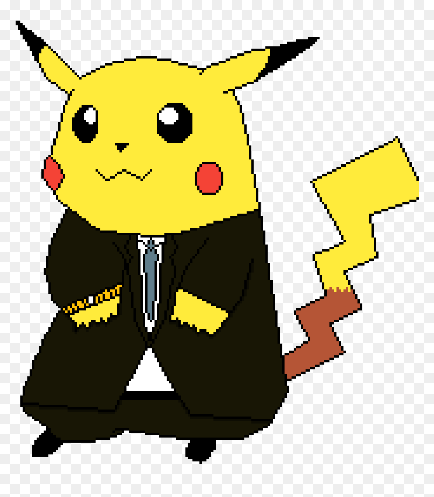Pikachu In A Tuxedo - Cartoon, HD Png Download - vhv
